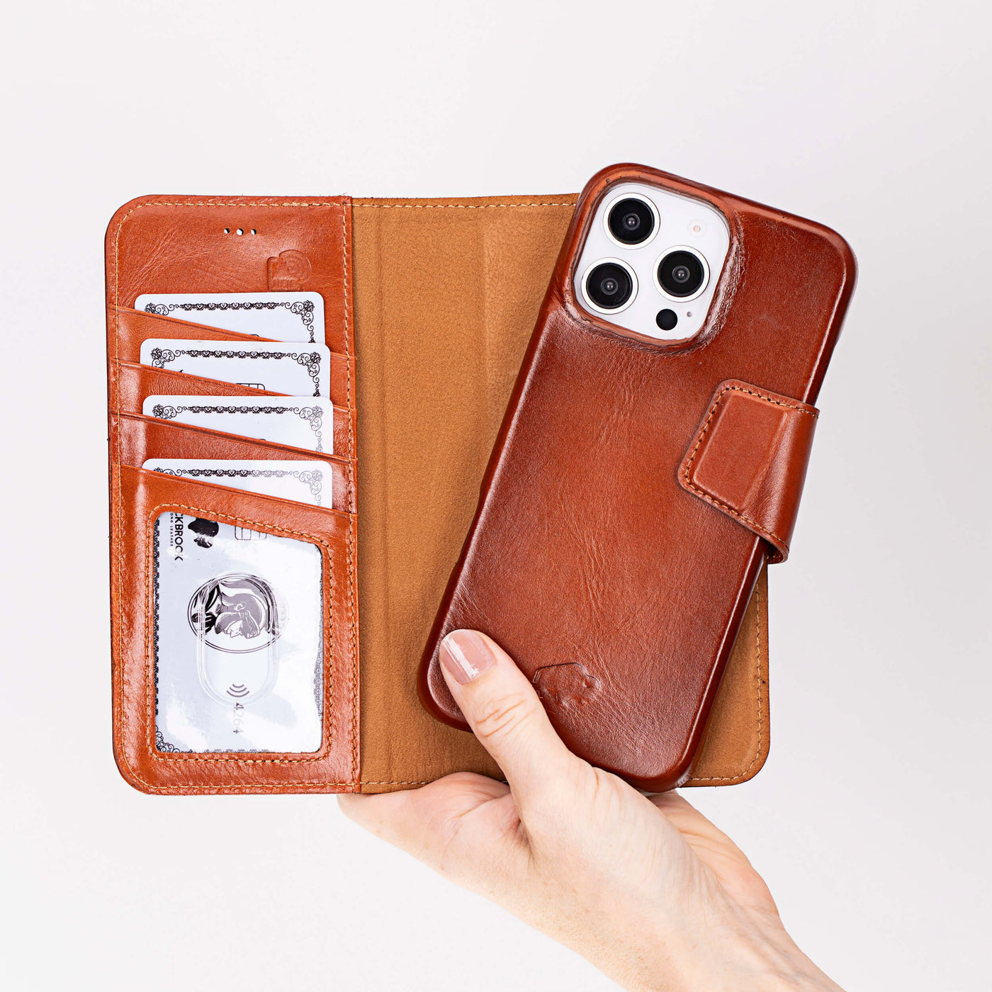Burkley Leather Wallet Case for iPhone 16 Pro Max – Burnished Tan ...