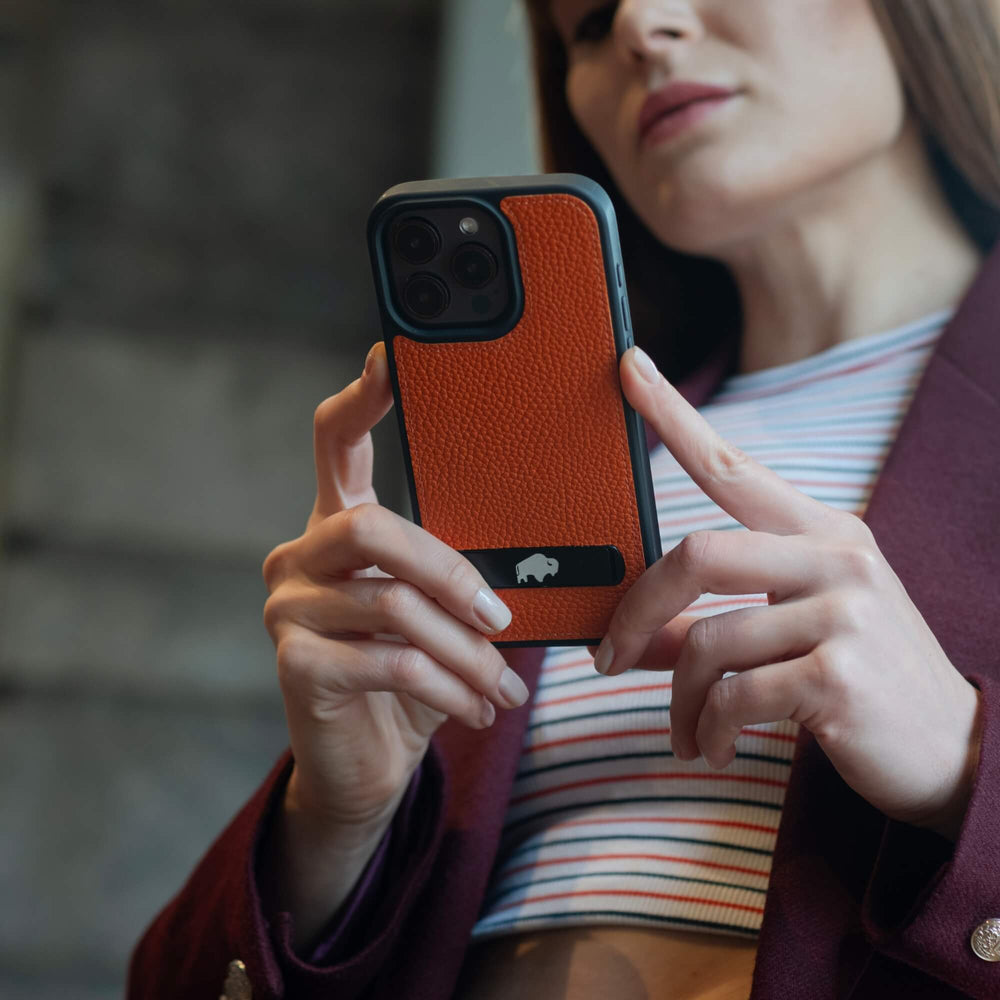 Reed Snap‑On Case for iPhone 15 Pro Max – Built‑in Stand & Full‑Grain ...