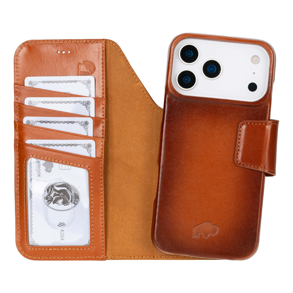 Burkley Classic 2-in-1 Leather Wallet Case for iPhone 17 Pro Max ...