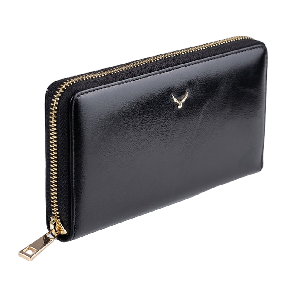 Firenze Women’s Large Leather Wallet with Dual Compartments – Black ...