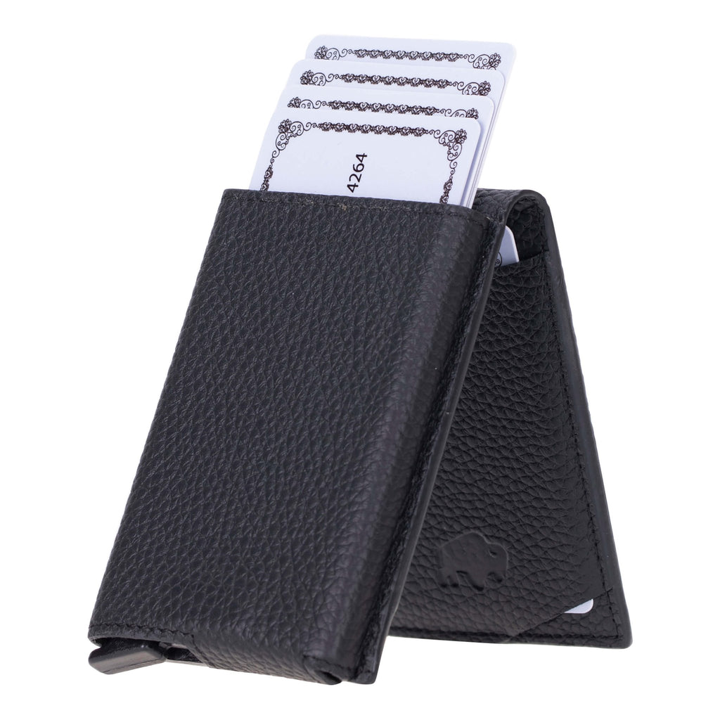 Full‑Grain Leather Card Holder Wallet – RFID Secure & Quick Access ...