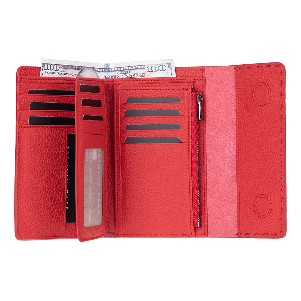 Linea Leather Women's Wallet, Red – BlackBrook Case