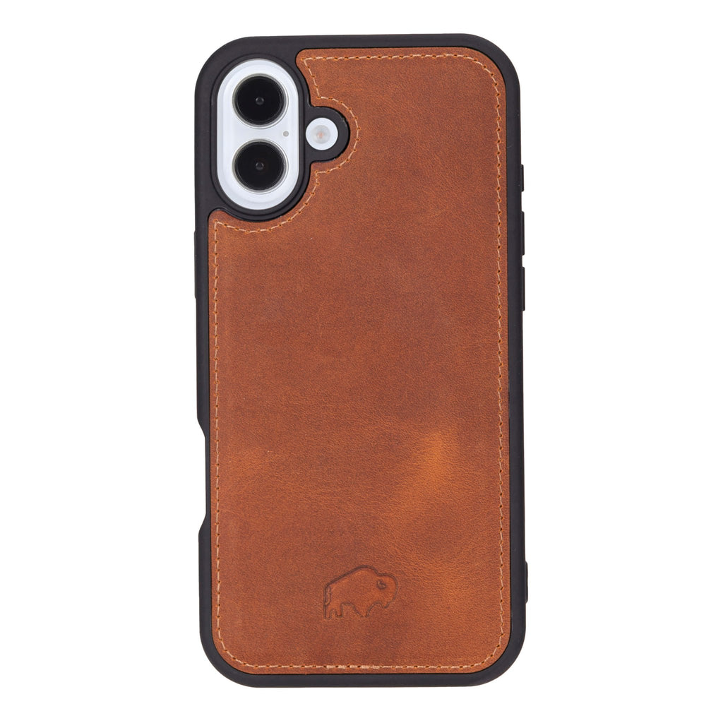Modern York MagSafe Leather Case for iPhone 16 Plus in Golden Brown ...
