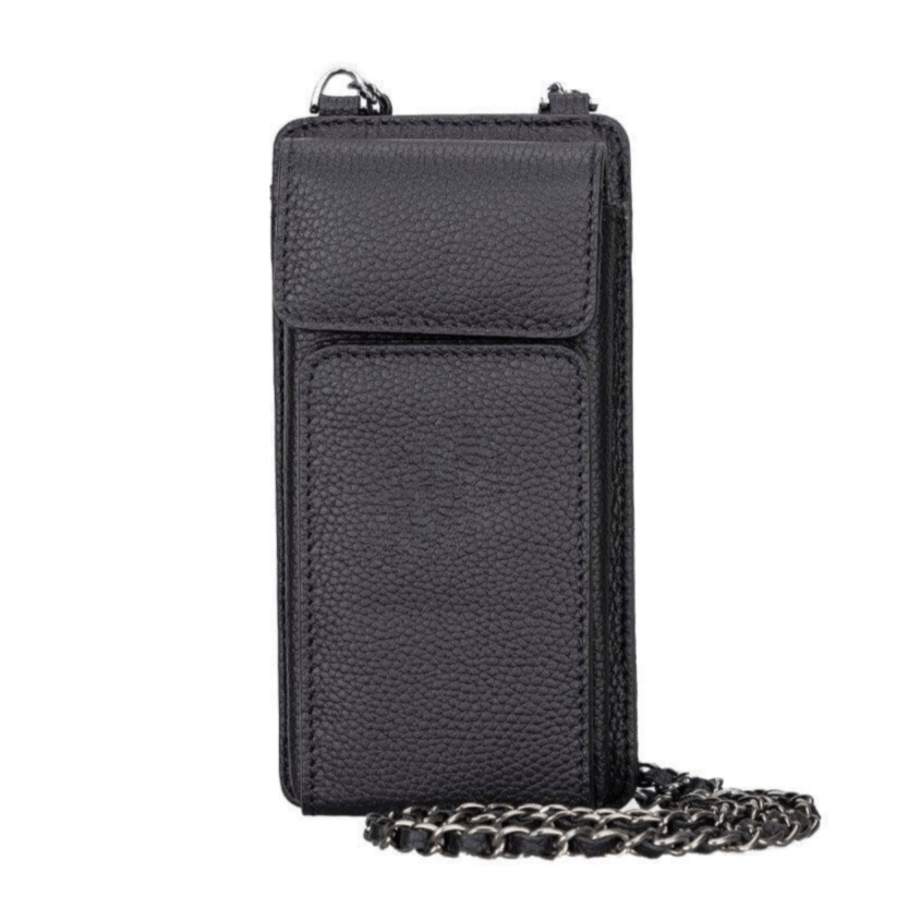 Full‑Grain Leather Crossbody Wallet & Phone Case – Hands‑Free Everyday ...