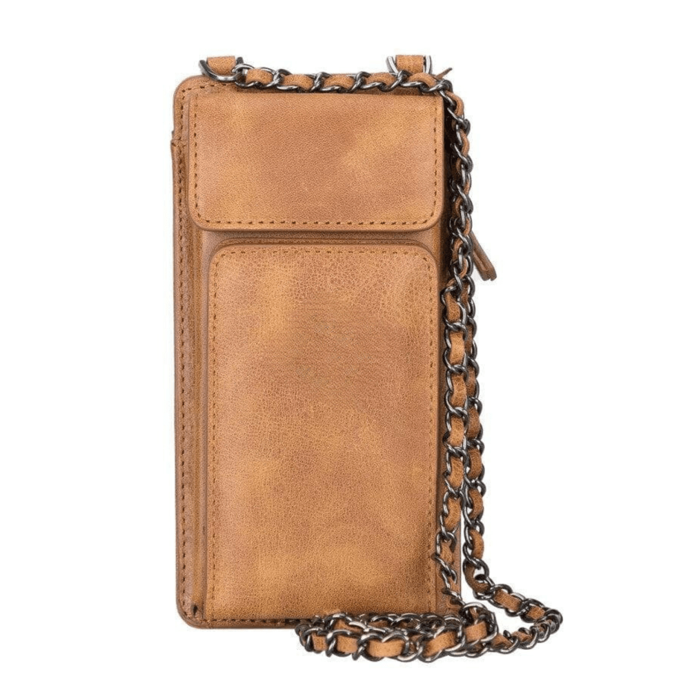 Full‑Grain Leather Crossbody Wallet & Phone Case – Hands‑Free Everyday ...