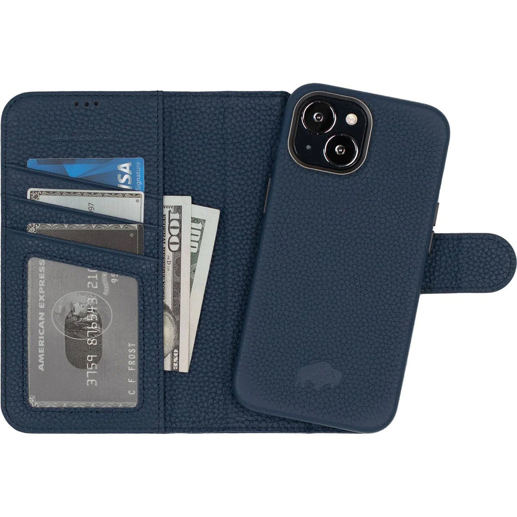 Carson Detachable Leather Wallet Case for iPhone 14 Plus – Monaco Blue ...