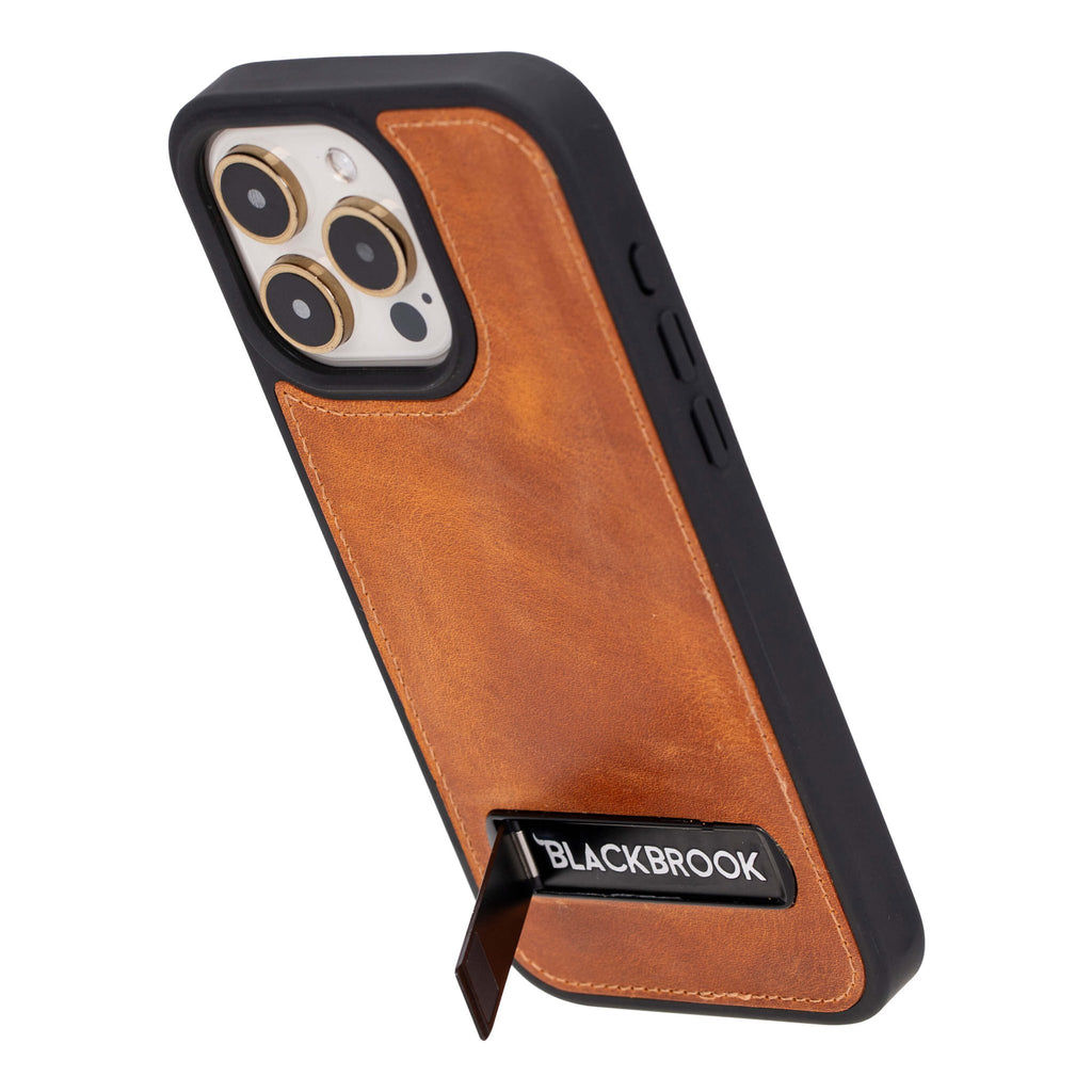 Reed Snap‑On Case for iPhone 15 Pro Max – Built‑in Stand & Full‑Grain ...