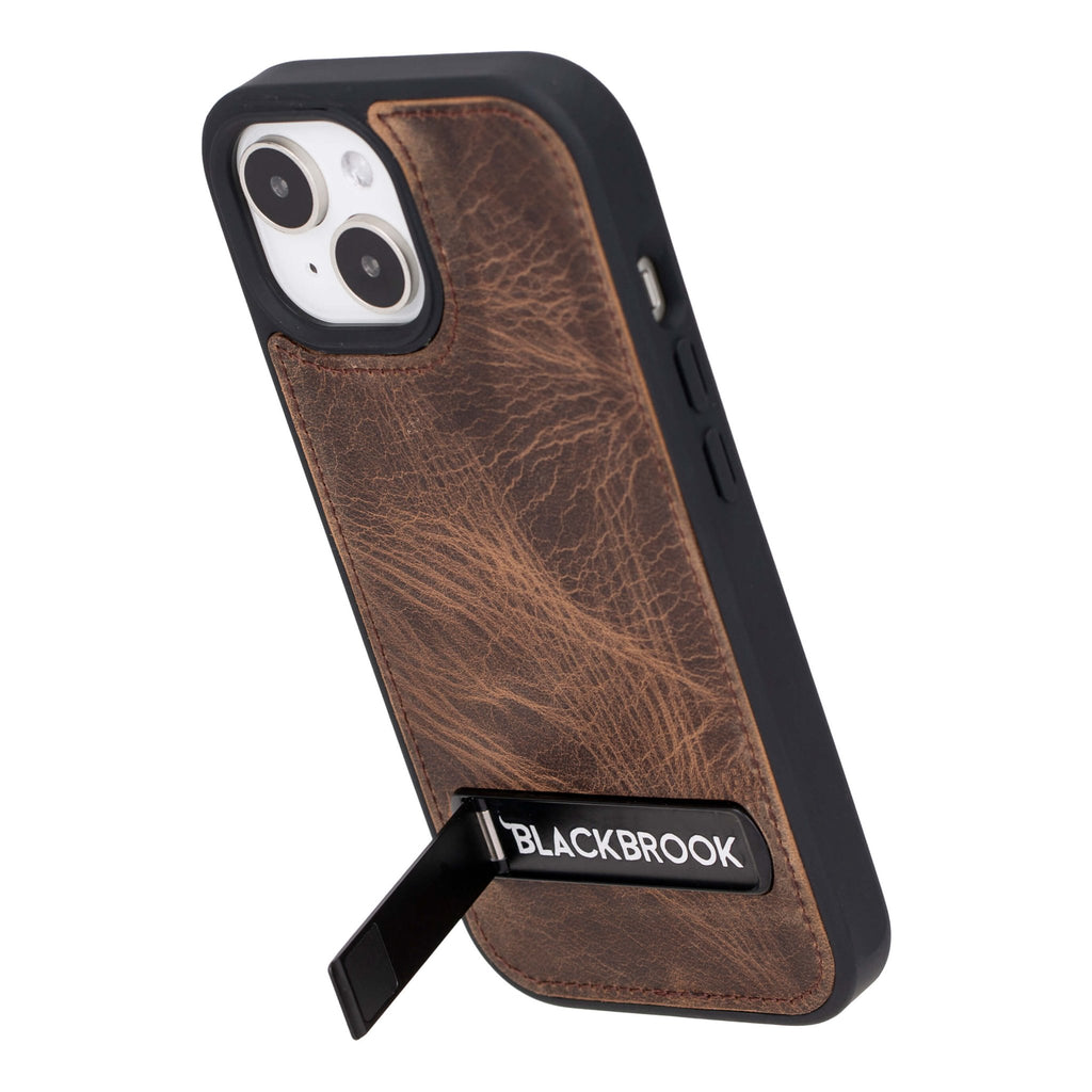 Leather iPhone 15 Case with Stand | MagSafe | BlackBrook – BlackBrook Case